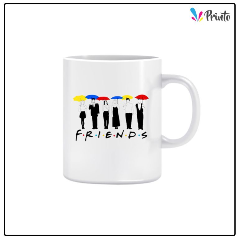 White Friends Mug - Design 03