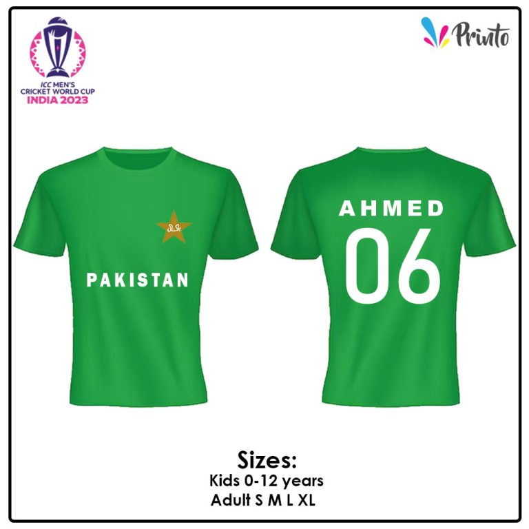 ICC World Cup Pakistan Tshirt
